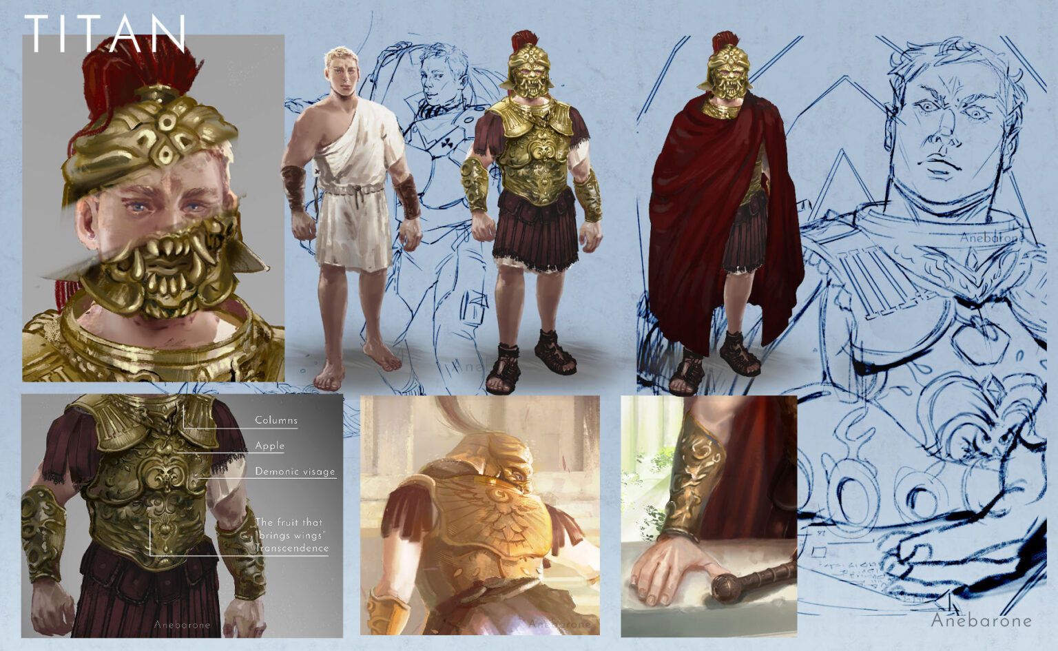 Armor Design | Titan Concept Art | Anebarone illustration
