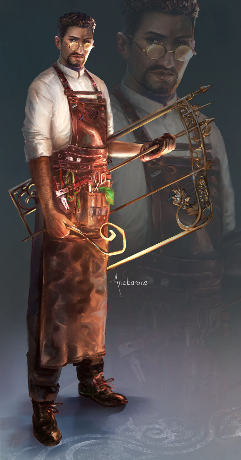 Butterflies | Blacksmith Forge Concept art | Anebarone illustration