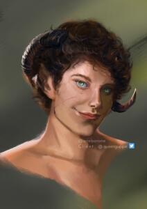 Book Character Portraits | Queen | Anebarone illustration